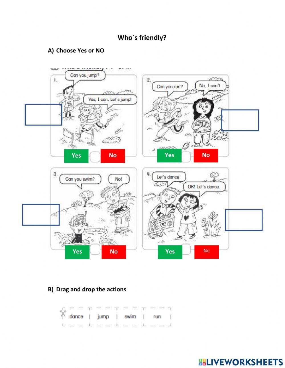 Friendly worksheet | Live Worksheets