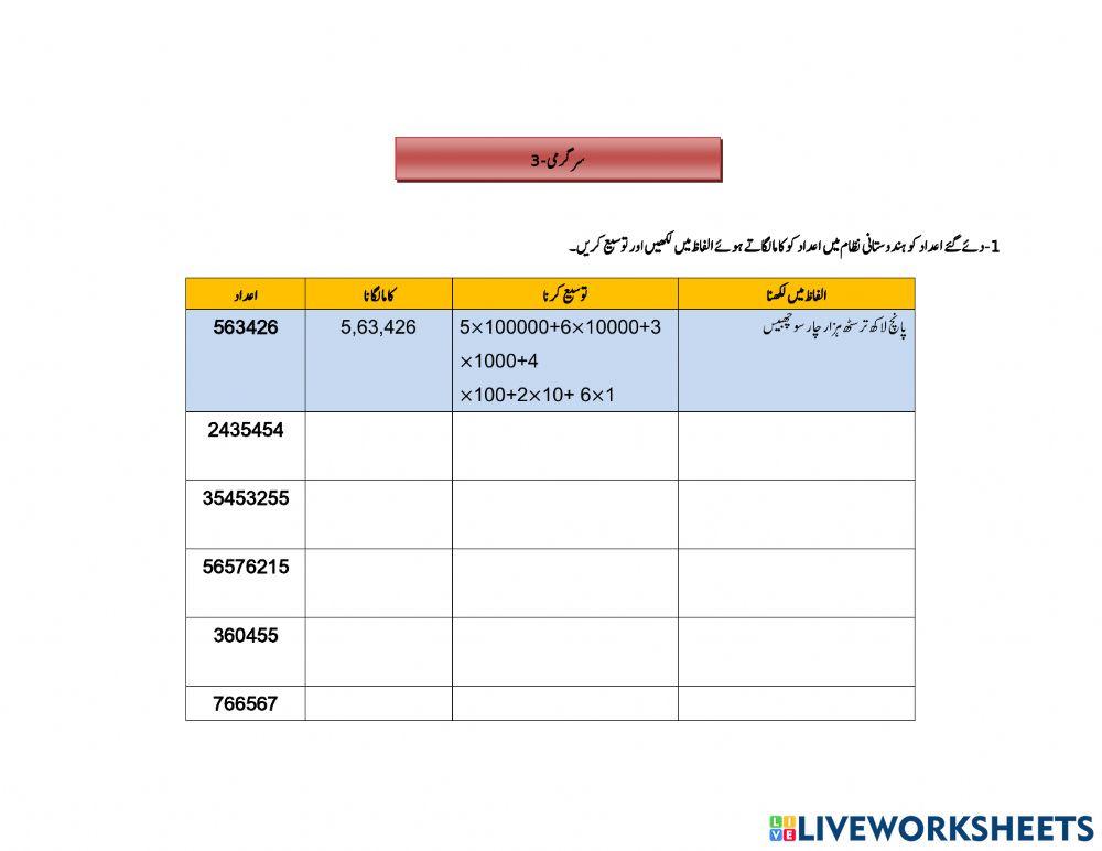 class-6th maths urdu worksheet From:Haleema S Shaikh by:DSERT online ...