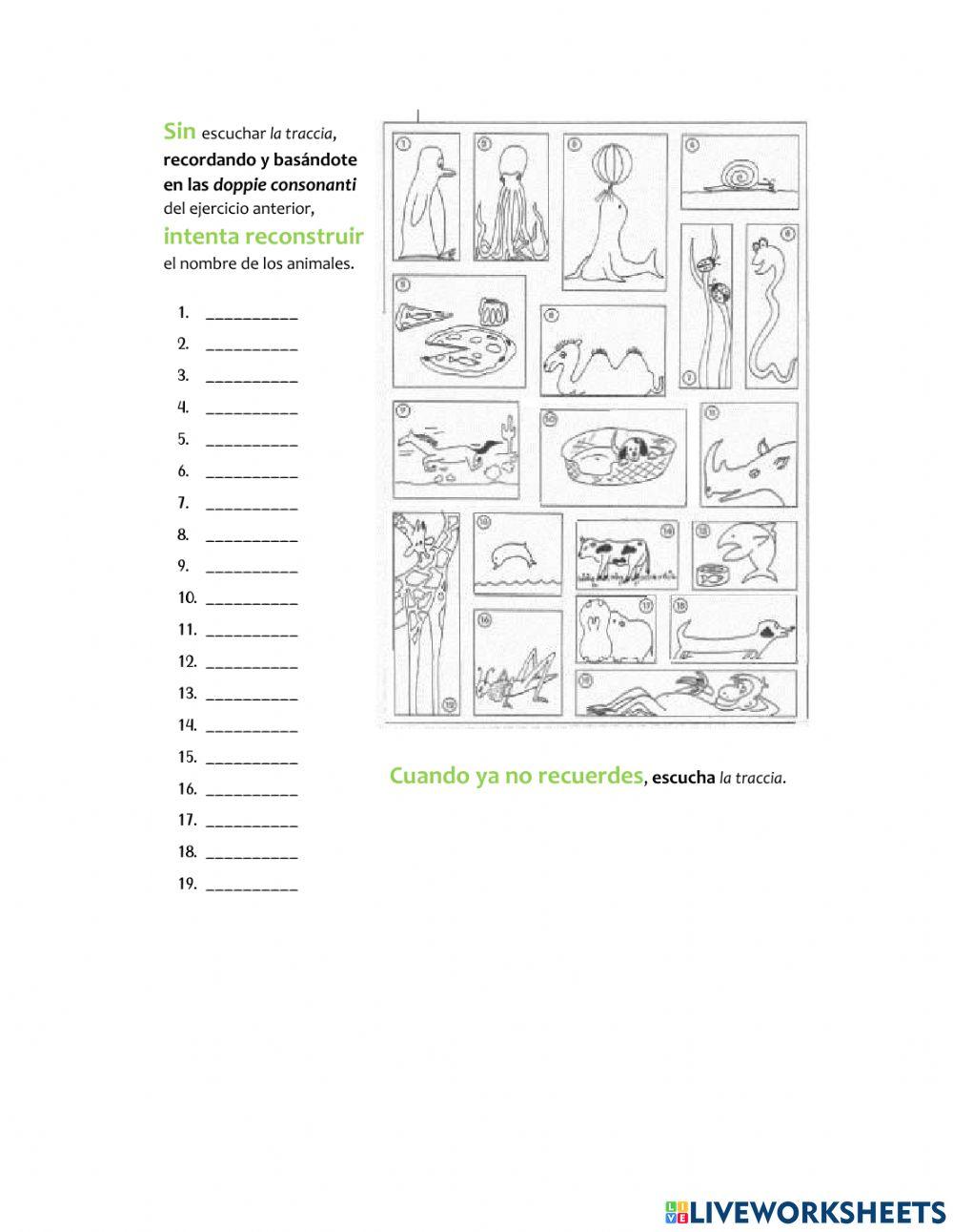 Pronuncia 3 dop… | Free Interactive Worksheets | 1280899