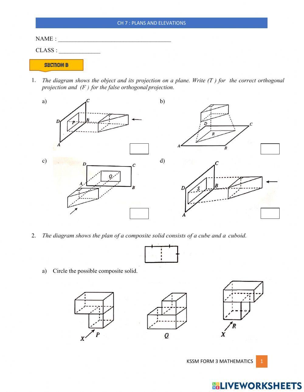 Form 3 Ch 7 : P… | Free Interactive Worksheets | 1280968