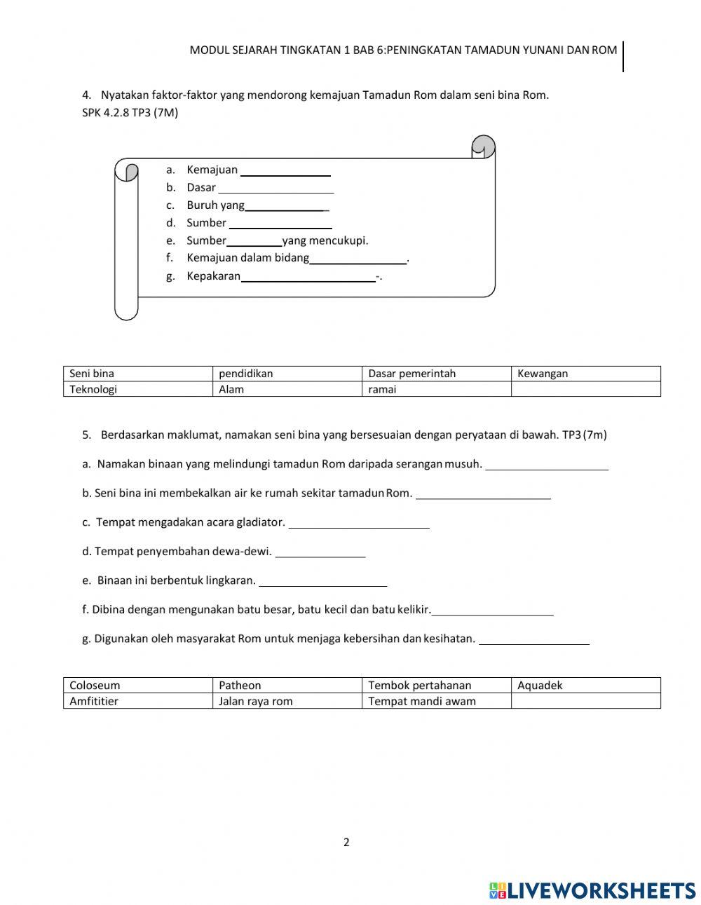 5131493 | Tingkatan 1: Bab 6 (Tamadun Rom-Seni bina)