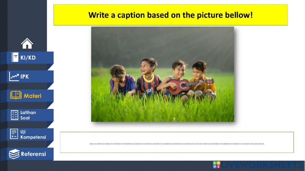 Caption online activity | Live Worksheets