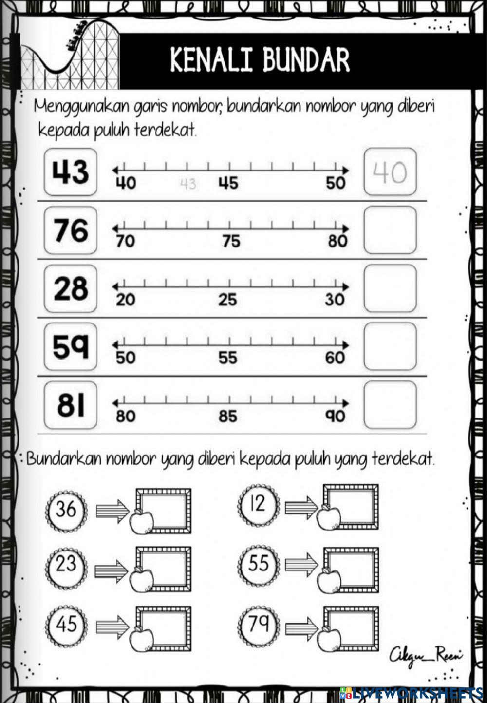 Kenali Bundar M… | Free Interactive Worksheets | 1281301