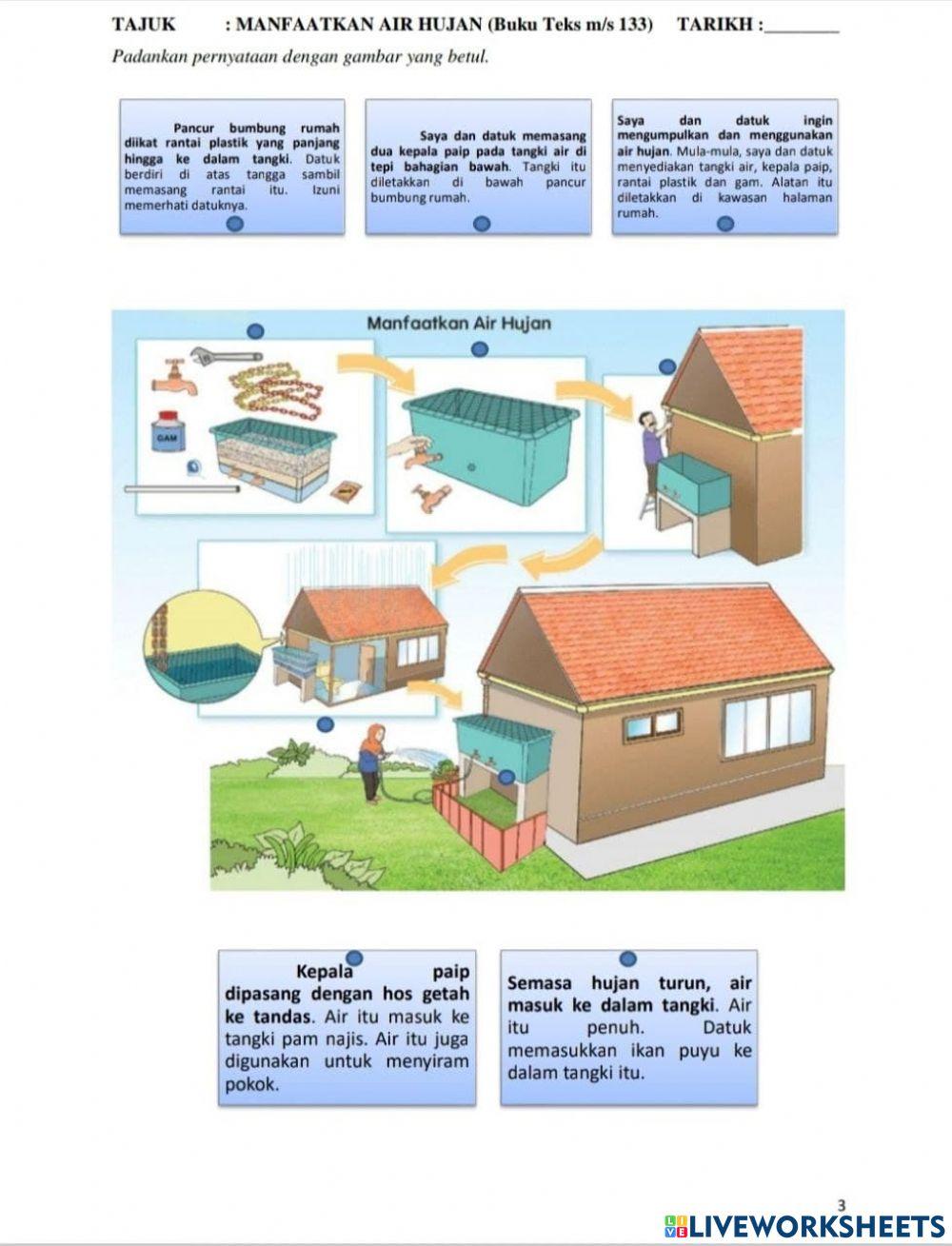 Manfaatkan Air Hujan activity | Live Worksheets