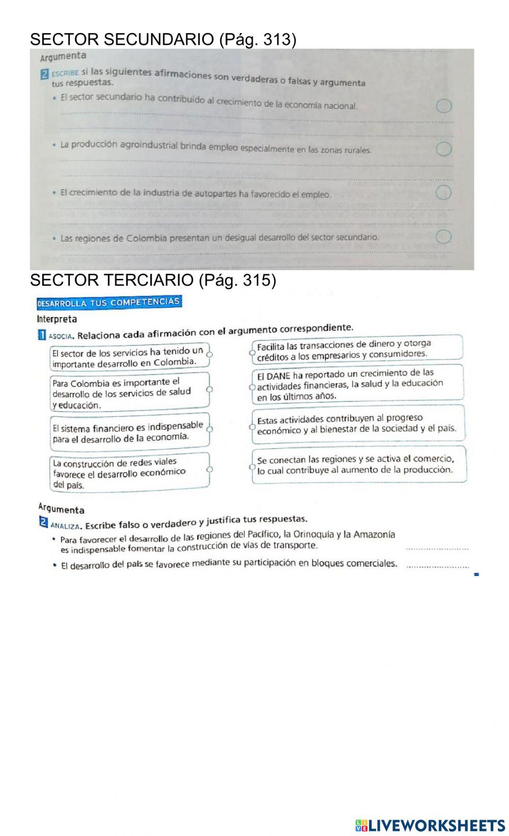 Economía de Col… | Free Interactive Worksheets | 1281834