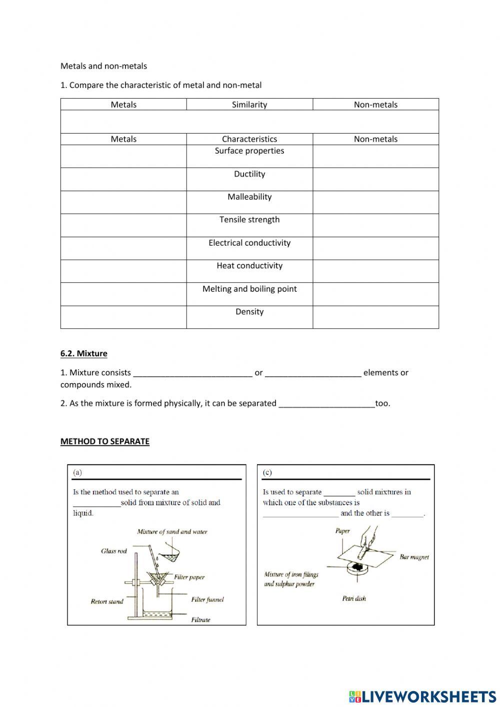 Science chapter… | Free Interactive Worksheets | 1282336