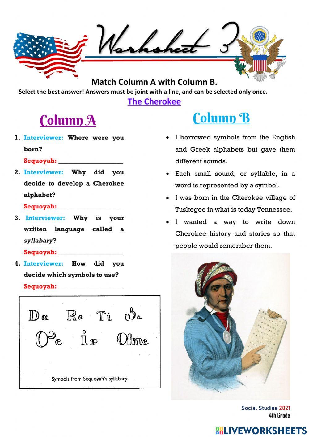 4th Grade Social Studies Worksheets 3, 4 and 5 2021 online exercise for ...