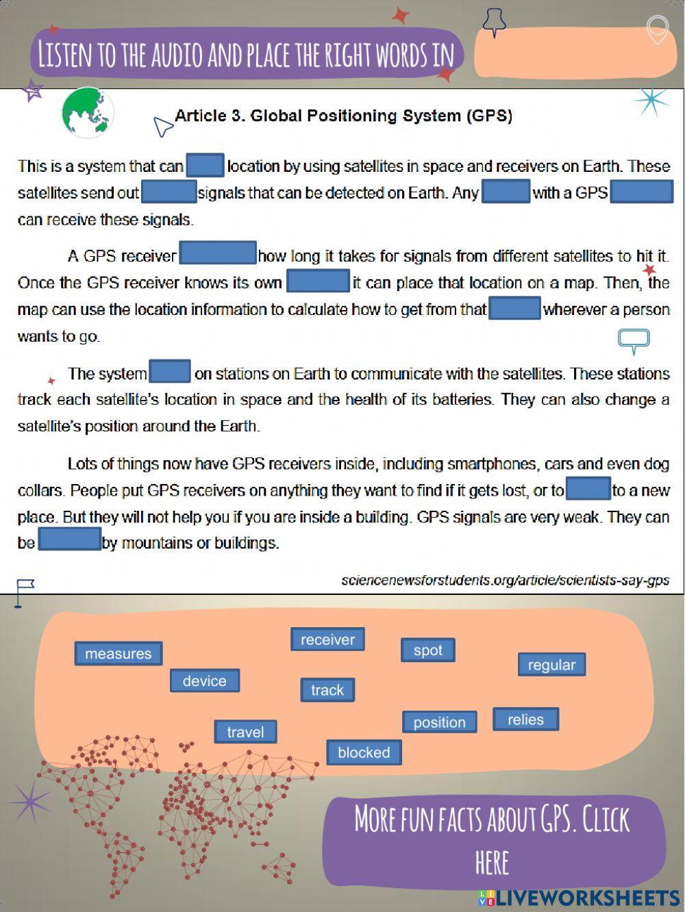 Global Positioning System Worksheet Live Worksheets global-positioning-system-worksheet-live-worksheets