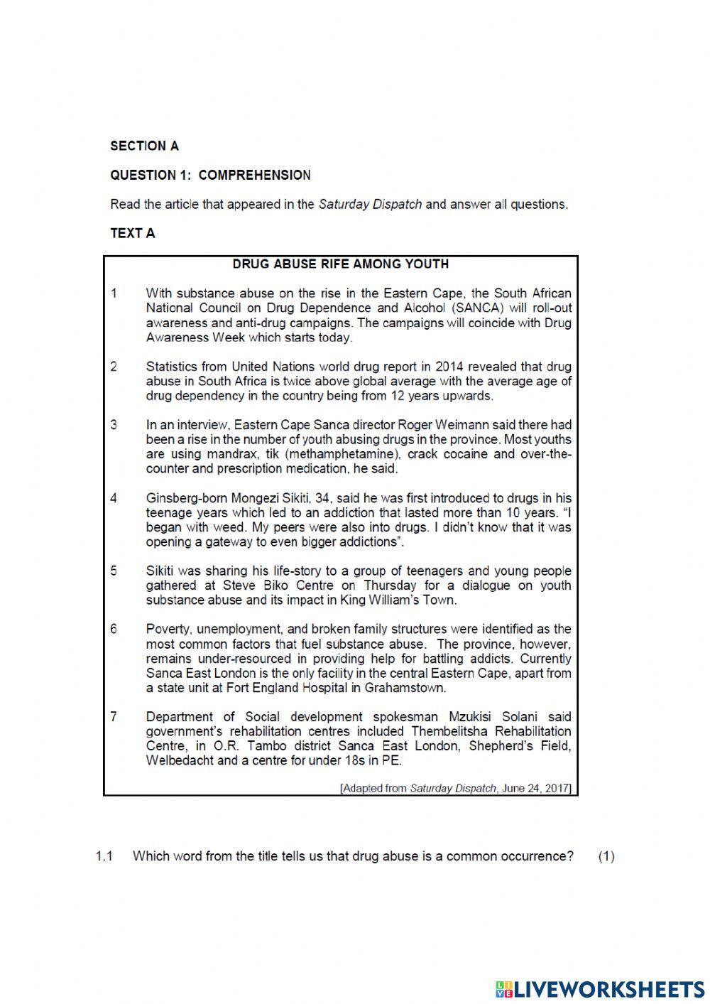 English paper 2 part 1 1931 | Grace Vogt | Live