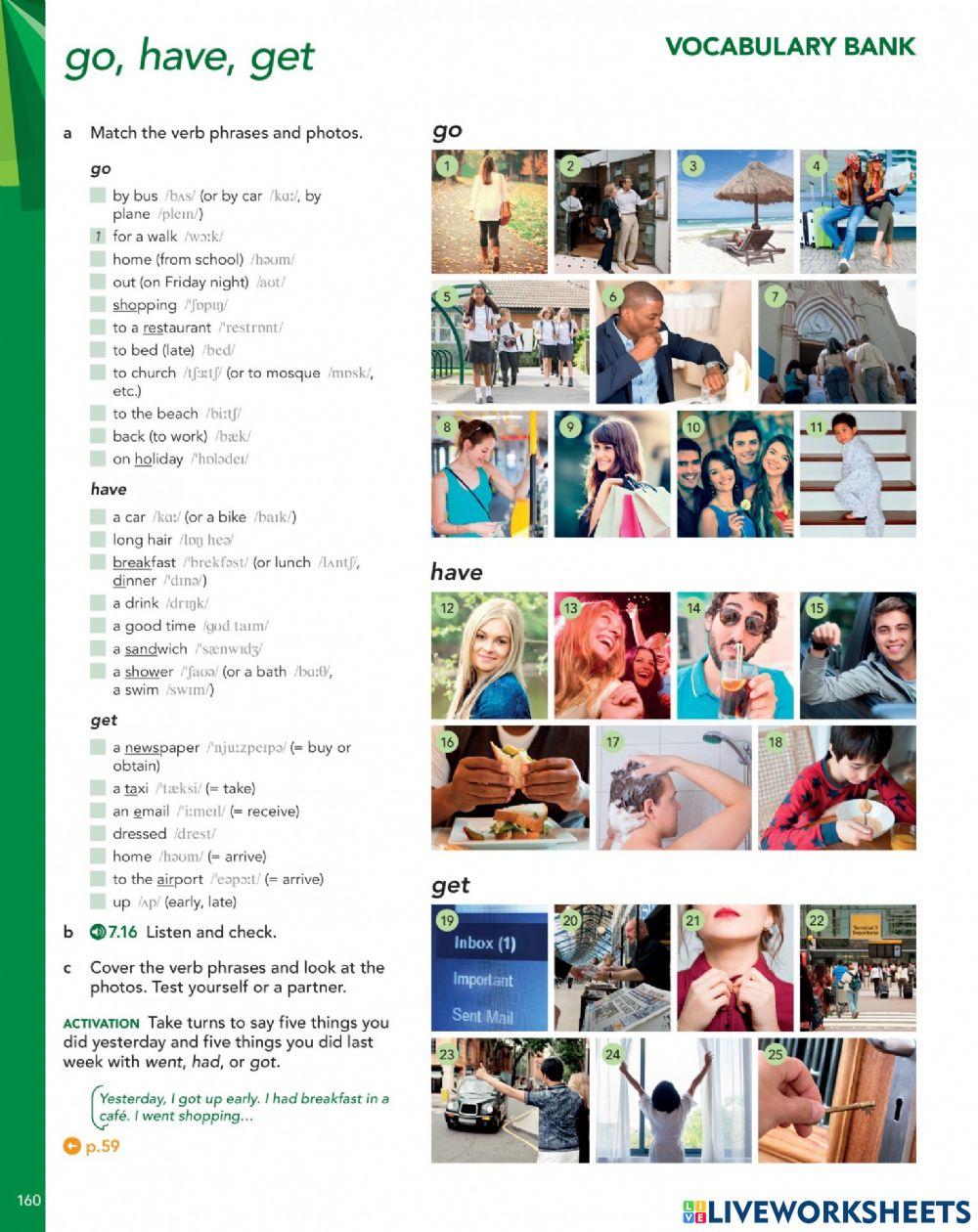 More Verb Phrases interactive worksheet | Live Worksheets