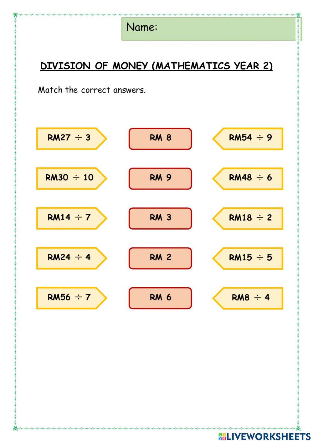 Divide Money 1283169 | Nur Anis Afifah Azliman