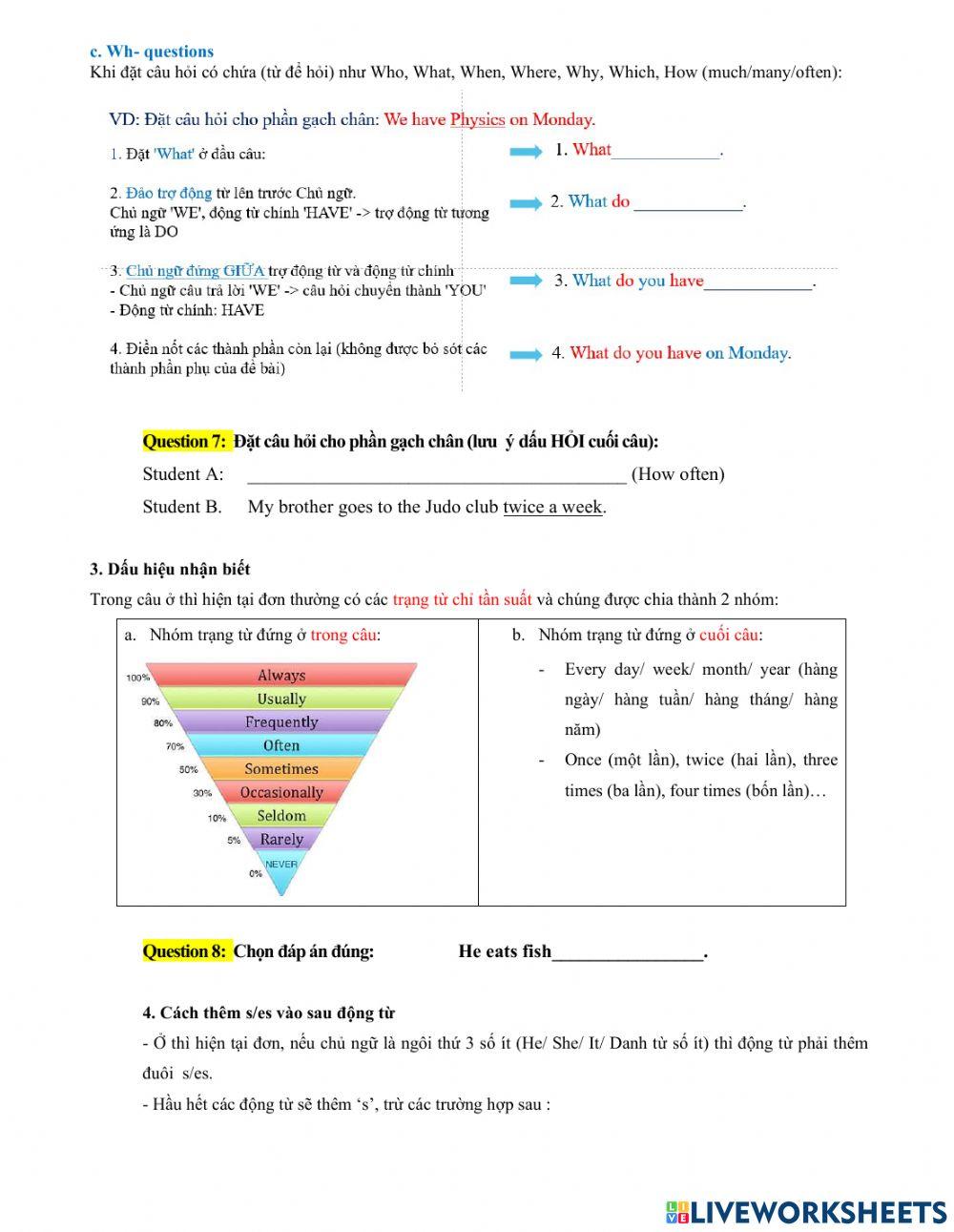 Grade 6-Unit 1-Ly thuyet tong hop worksheet | Live Worksheets