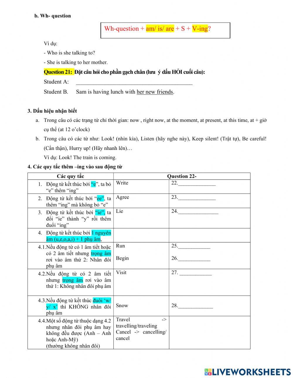 Grade 6-Unit 1-Ly thuyet tong hop worksheet | Live Worksheets