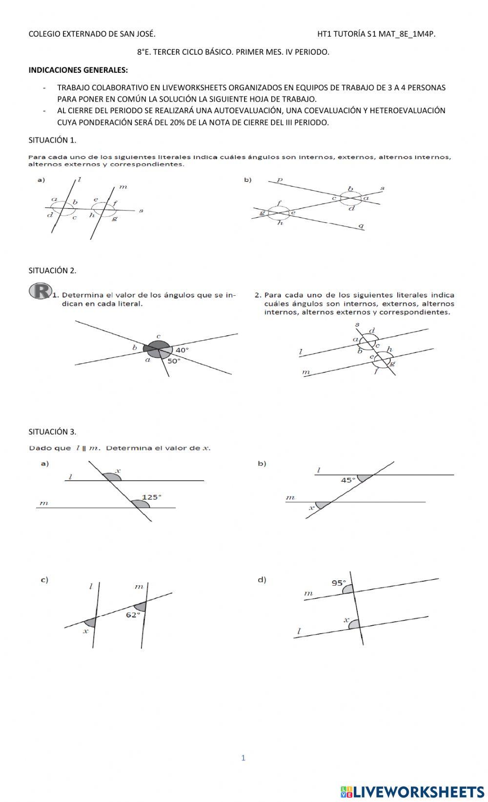 ÁNGULOS ENTRE R… | Free Interactive Worksheets | 3316294