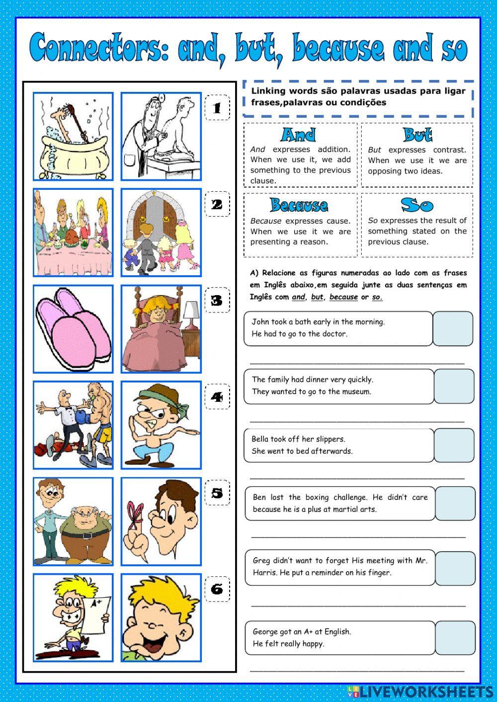 linking word online exercise for | Live Worksheets