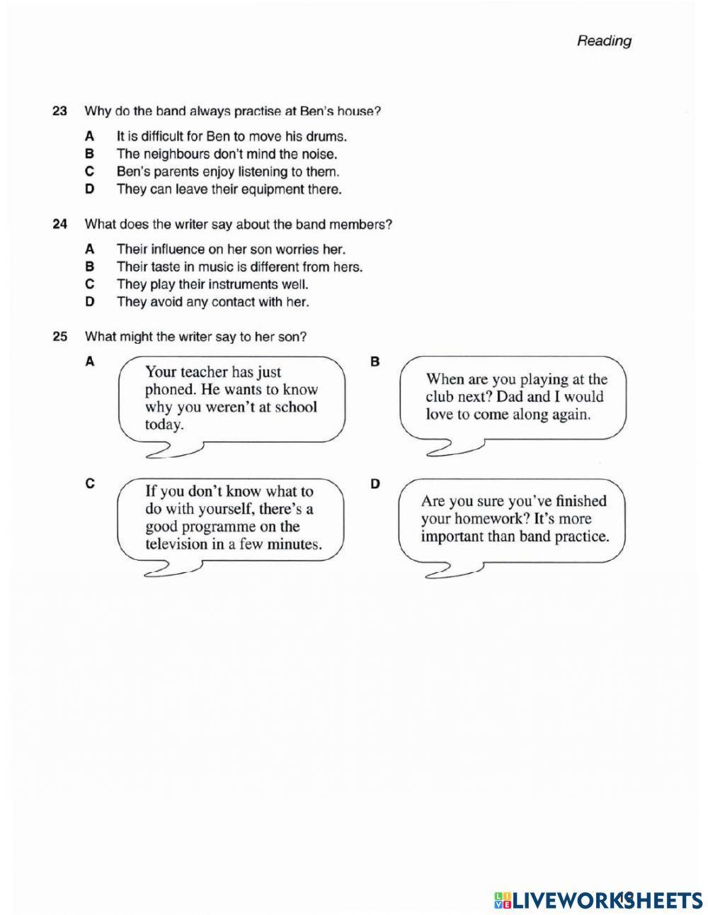 Pet reading par… | Free Interactive Worksheets | 1285097