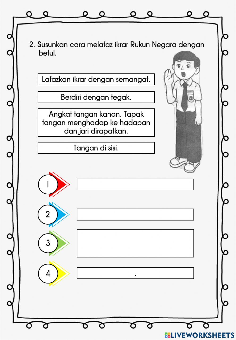 Rukun Negara 1219324 | ahzteha | Live Worksheets