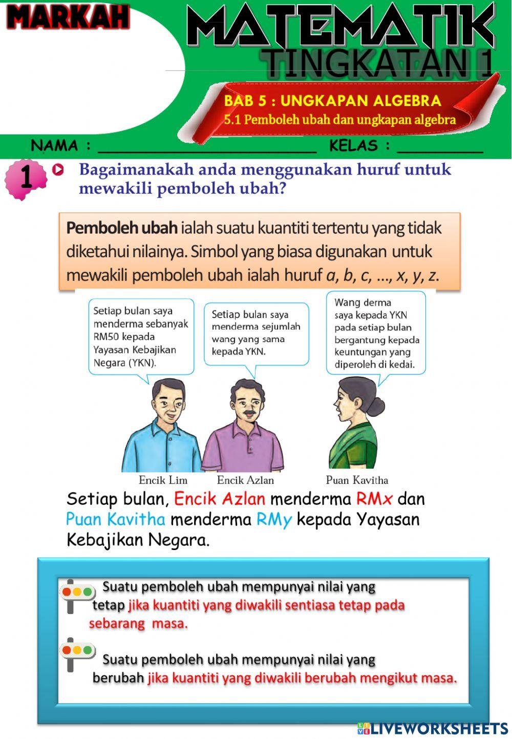 Bab 6: ungkapan algebra 1219425 | ansmariana