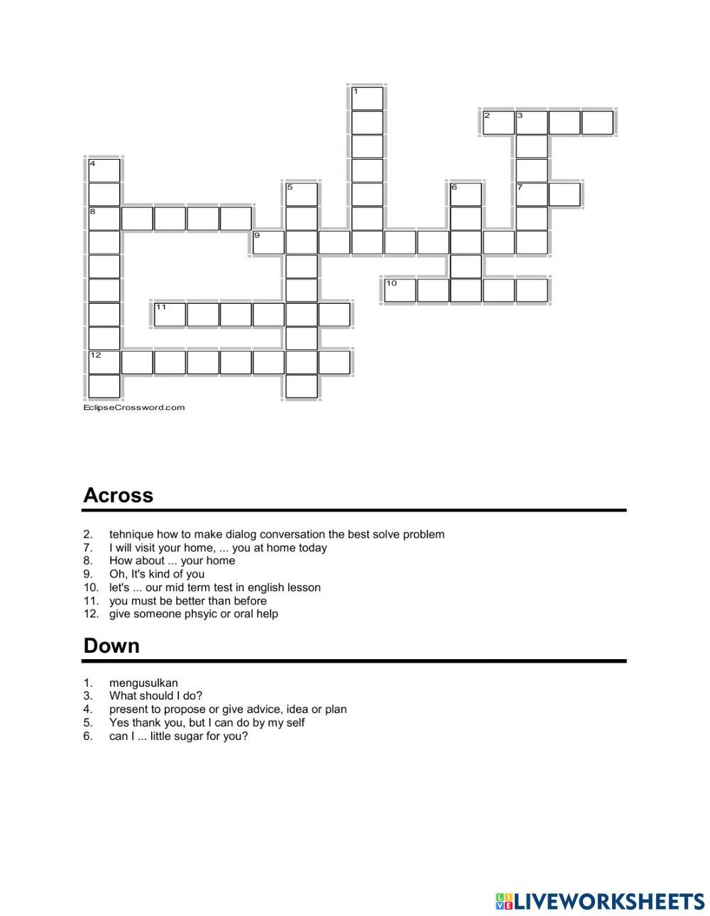 Tts suggestion worksheet | Live Worksheets