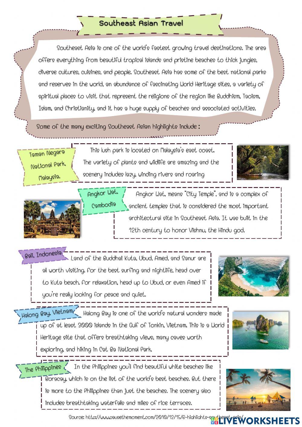 Scanning the brochure M.6 online exercise for | Live Worksheets