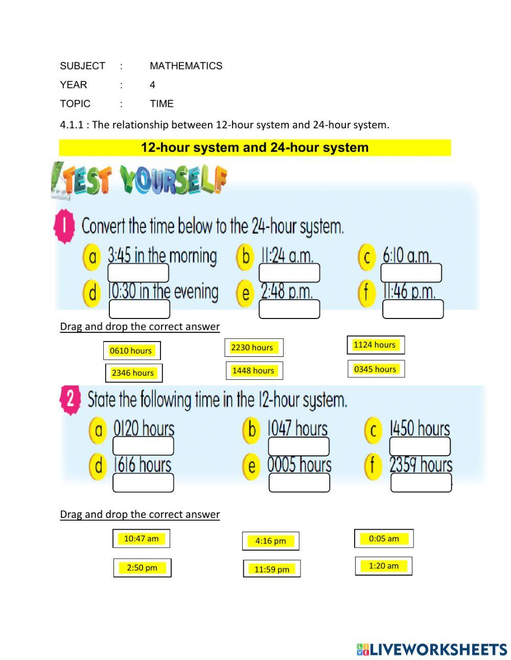 1220416 | 12 hours and 24 hours system | SENTAMARAI