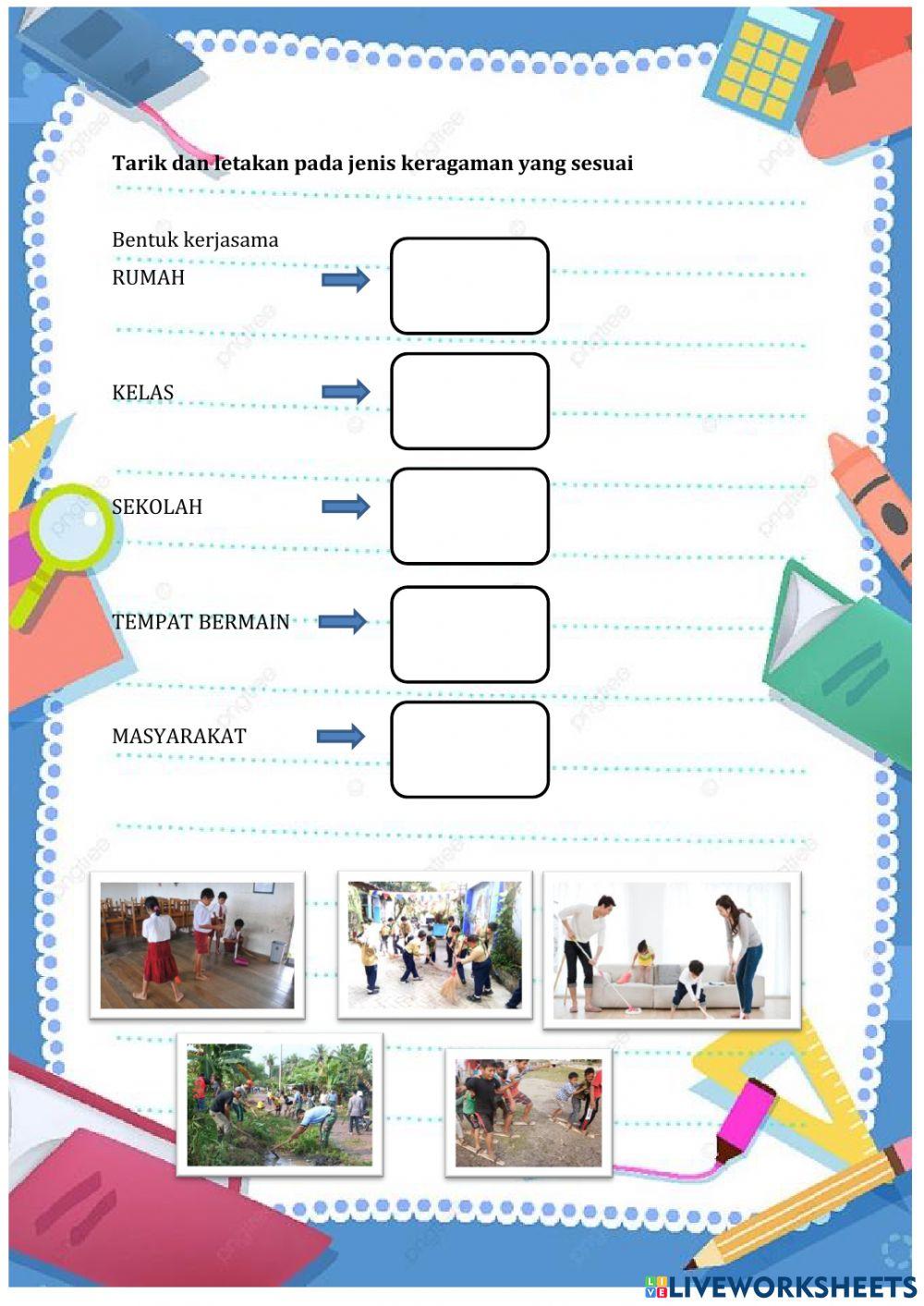 Keragaman Budaya Bangsa Worksheet Live Worksheets