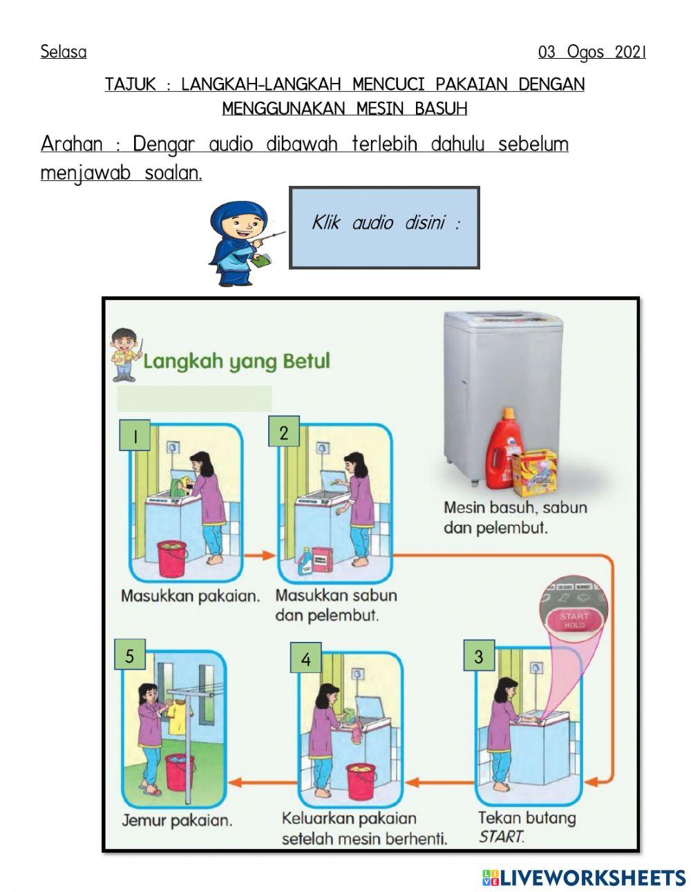 Langkah-langkah Mencuci Pakaian Dengan Menggunakan Mesin
