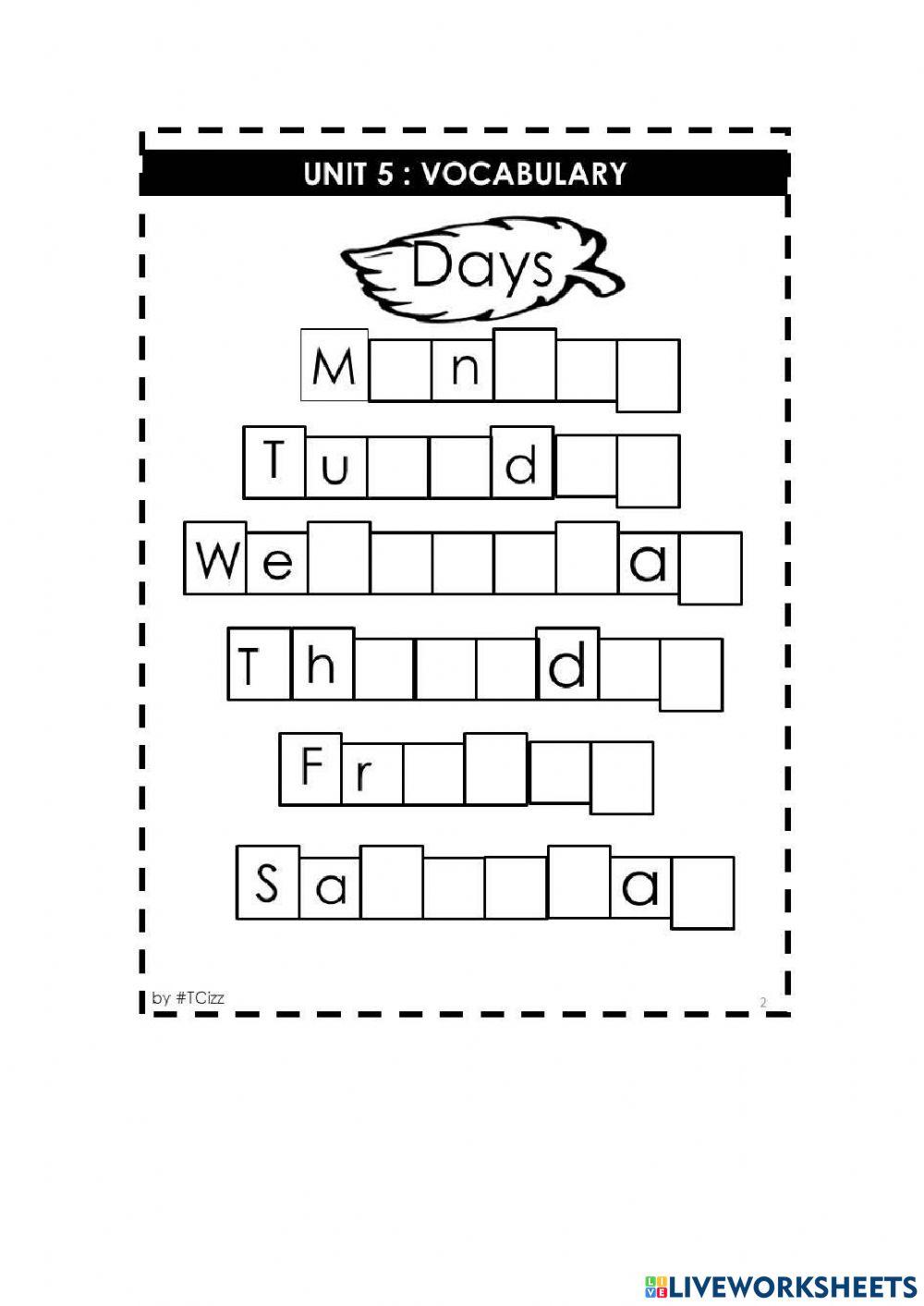 1221448 | Year 2 vocabulary | hudaghani | LiveWorksheets