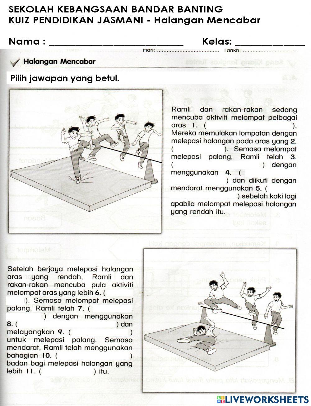 Halangan Mencabar activity | Live Worksheets