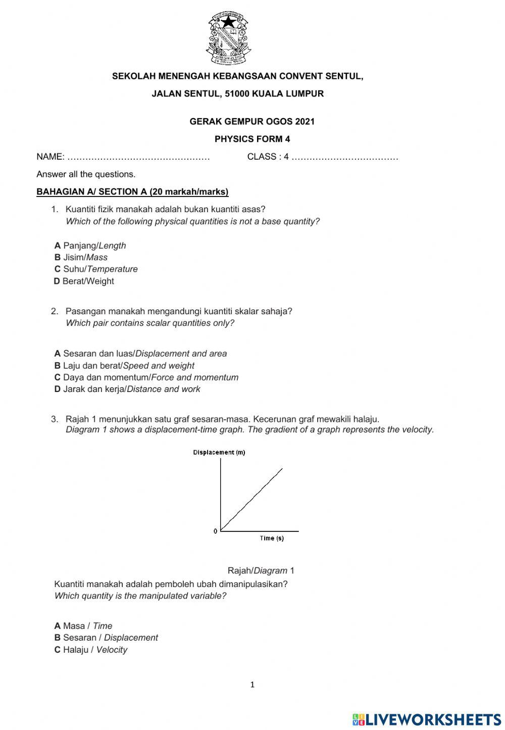 weight physics form 4