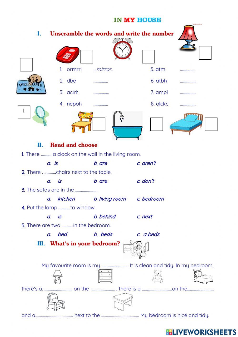 In my House 1221858 | Trương Minh Hiền | Live Worksheets
