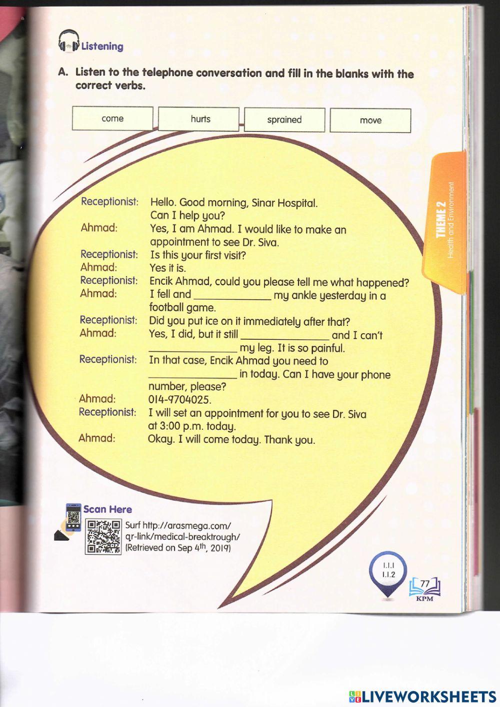 Medical breakthrough activity | Live Worksheets