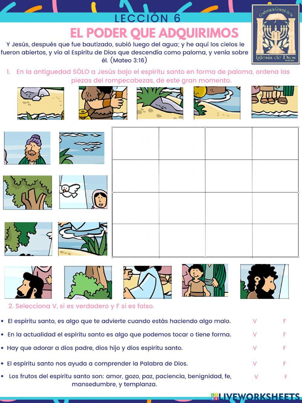 El poder que adquirimos worksheet | Live Worksheets