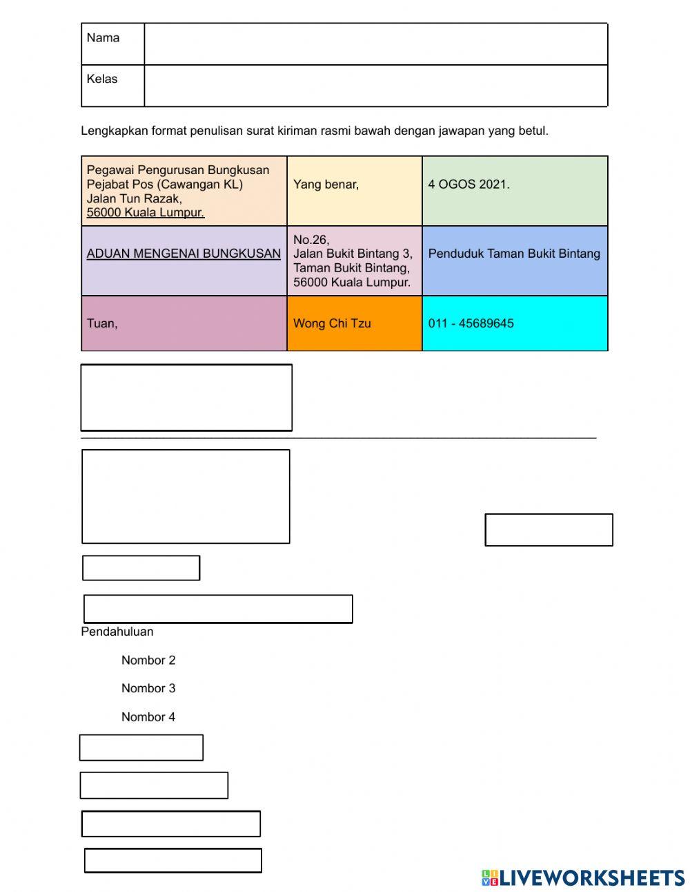 Surat Kiriman Rasmi - Surat Aduan 1222385 | chloh | Live