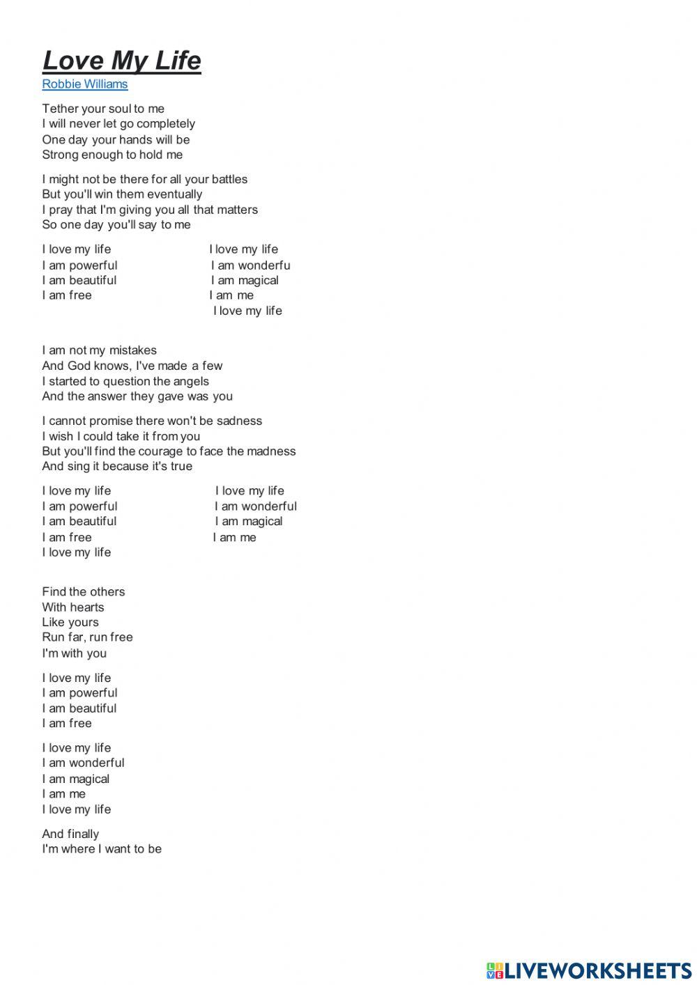 i love my life i am powerful