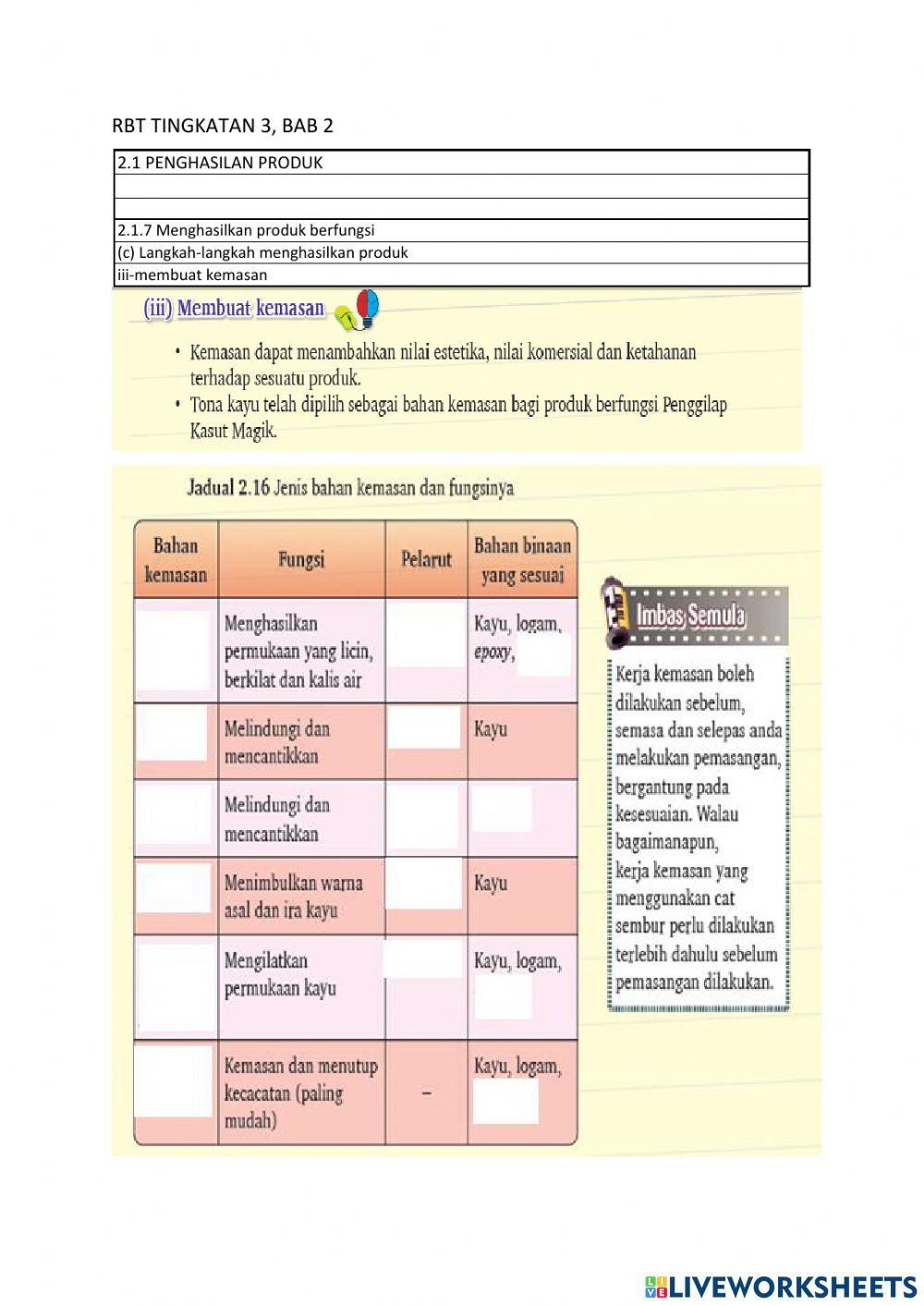 Rbt jenis-jenis… | Free Interactive Worksheets | 1285812