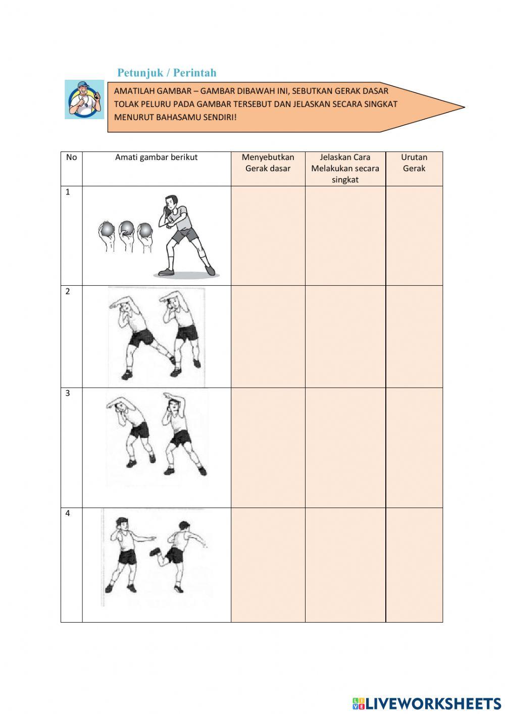 Tolak peluru | Live Worksheets