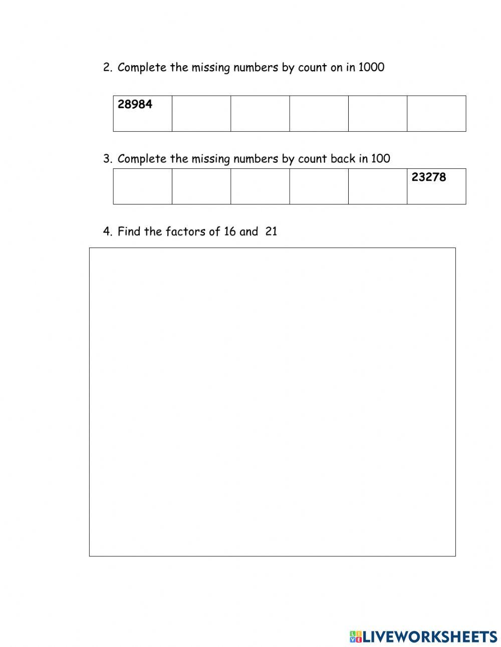 Grade 4 ( Sr Ari ) worksheet | Live Worksheets