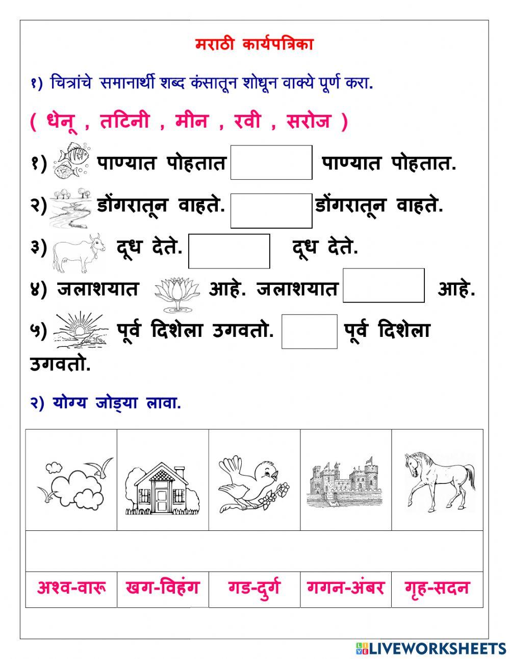 Sarvnaam And Samanarthi Shabd Worksheet Live Worksheets, 43% OFF