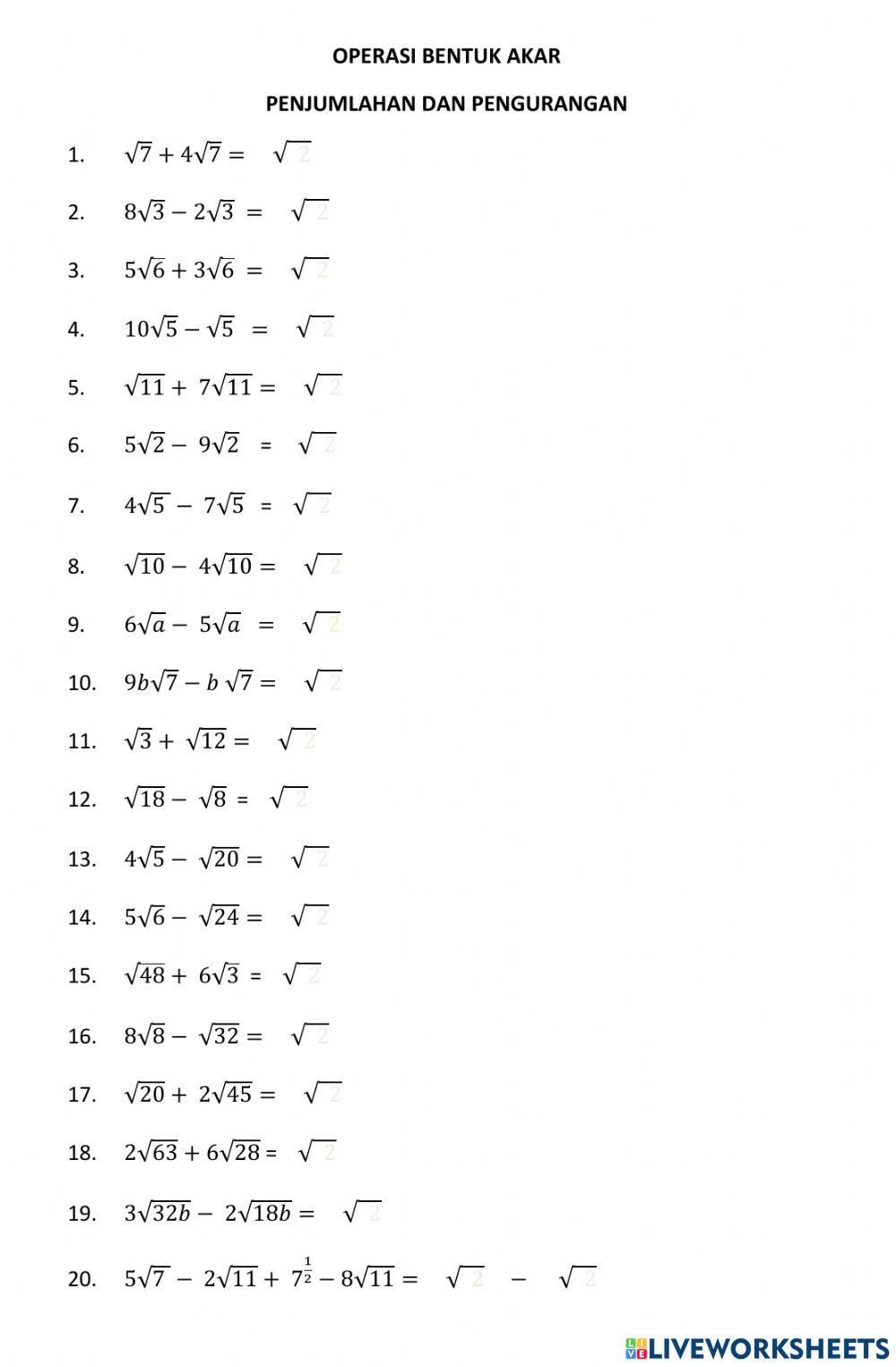 Matematika online exercise for 3 | Live Worksheets