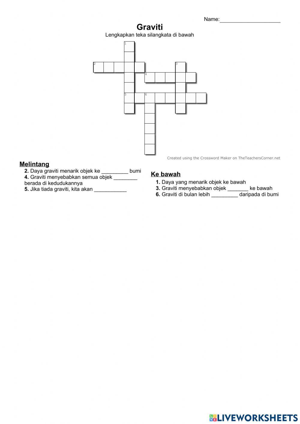 Graviti worksheet | Live Worksheets