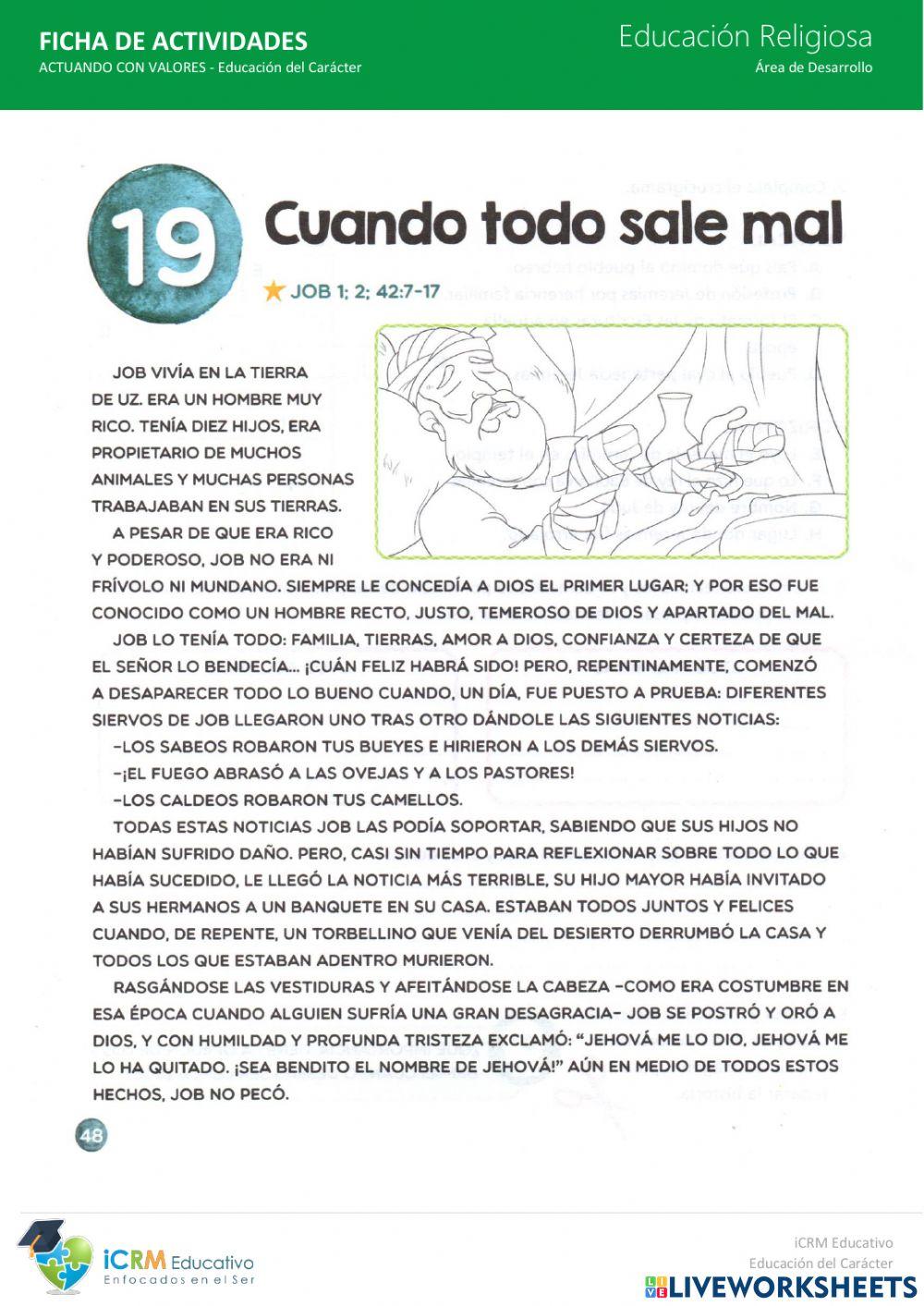 Cuando todo sale mal worksheet | Live Worksheets