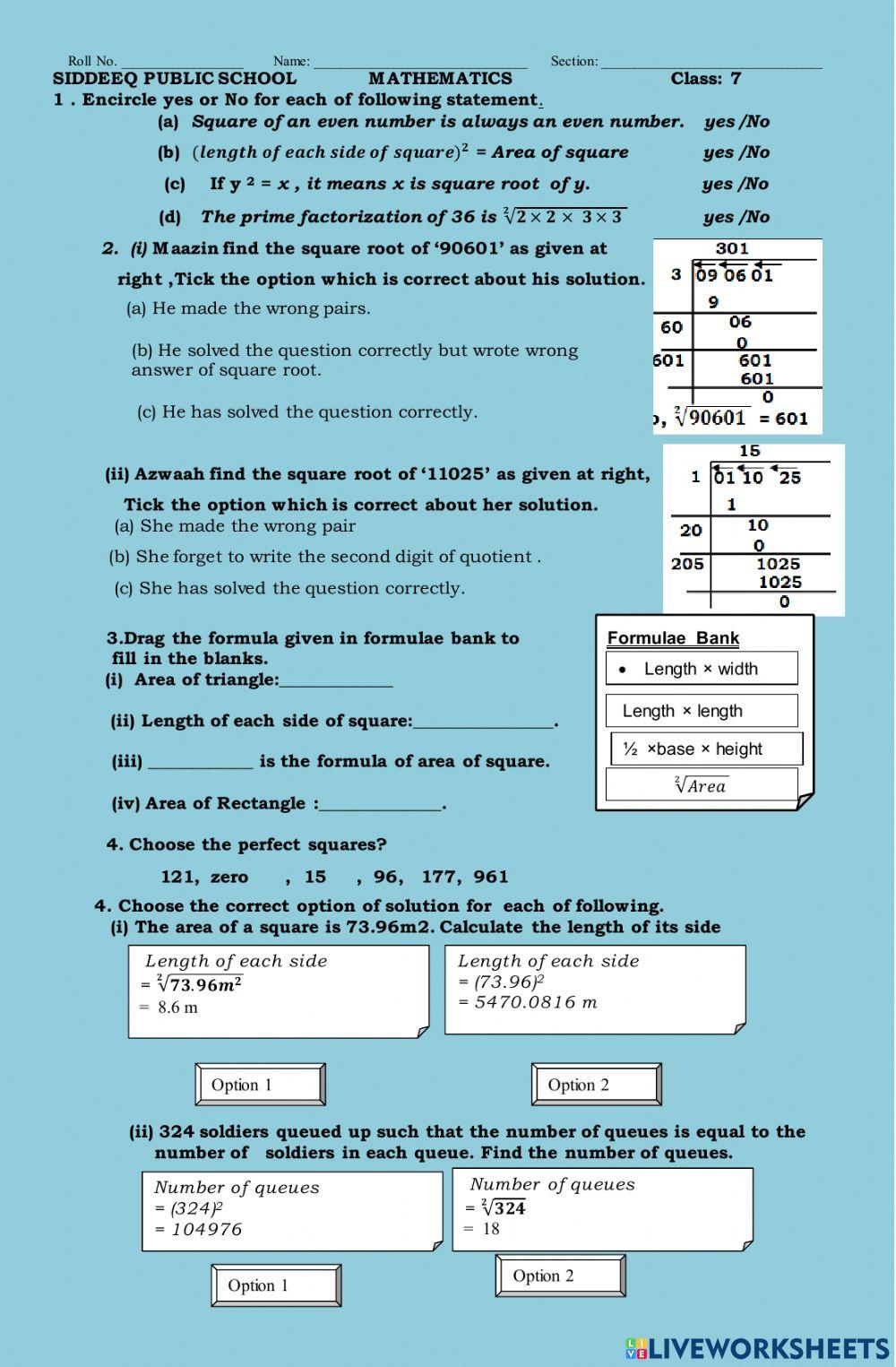 Understanding Square Square Root Worksheet Live Worksheets 43 OFF understanding-square-square-root-worksheet-live-worksheets-43-off