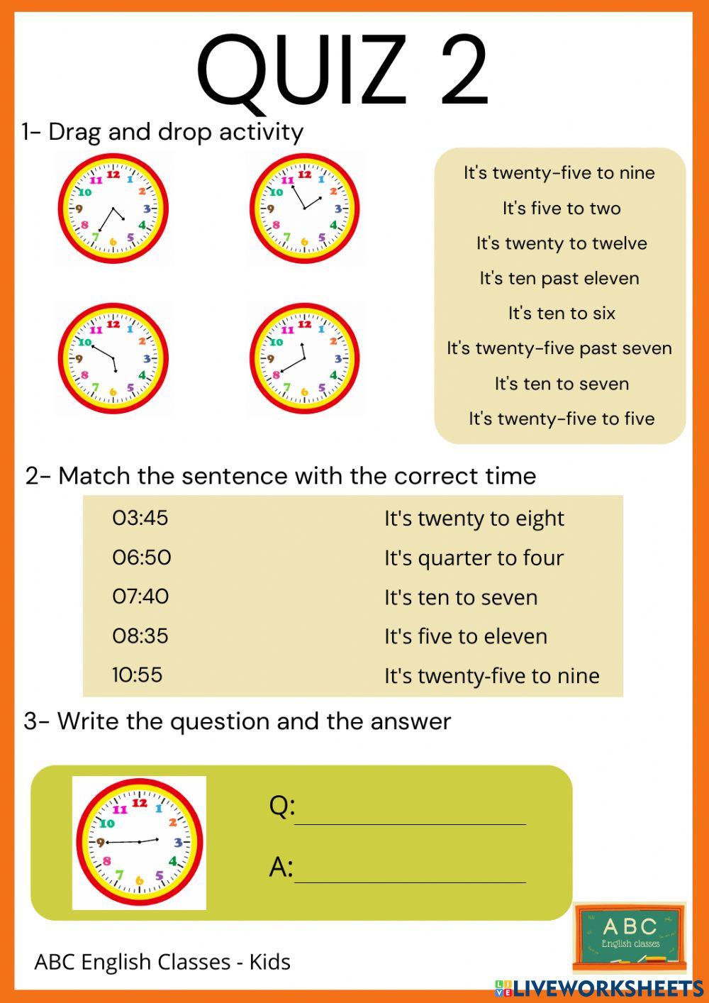 Pdf online activity: Quiz 2 | Live Worksheets