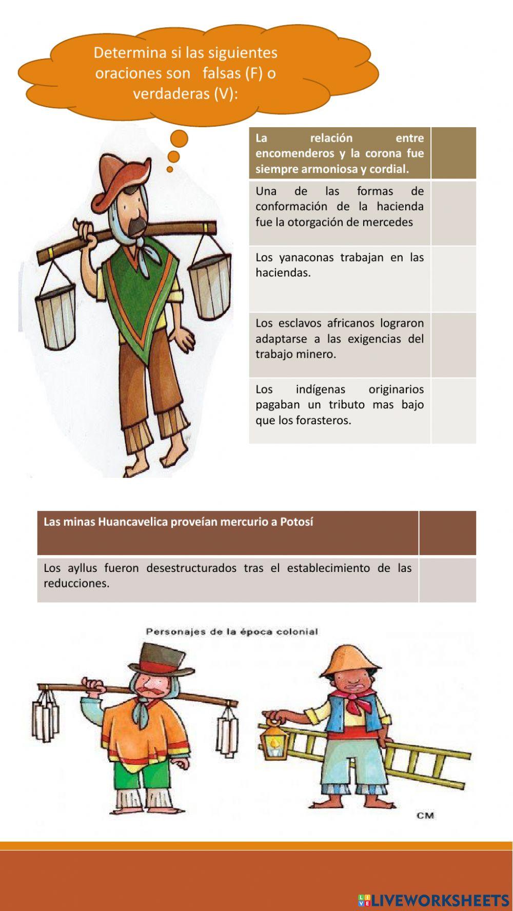 ECONOMIA COLONI… | Free Interactive Worksheets | 5133610