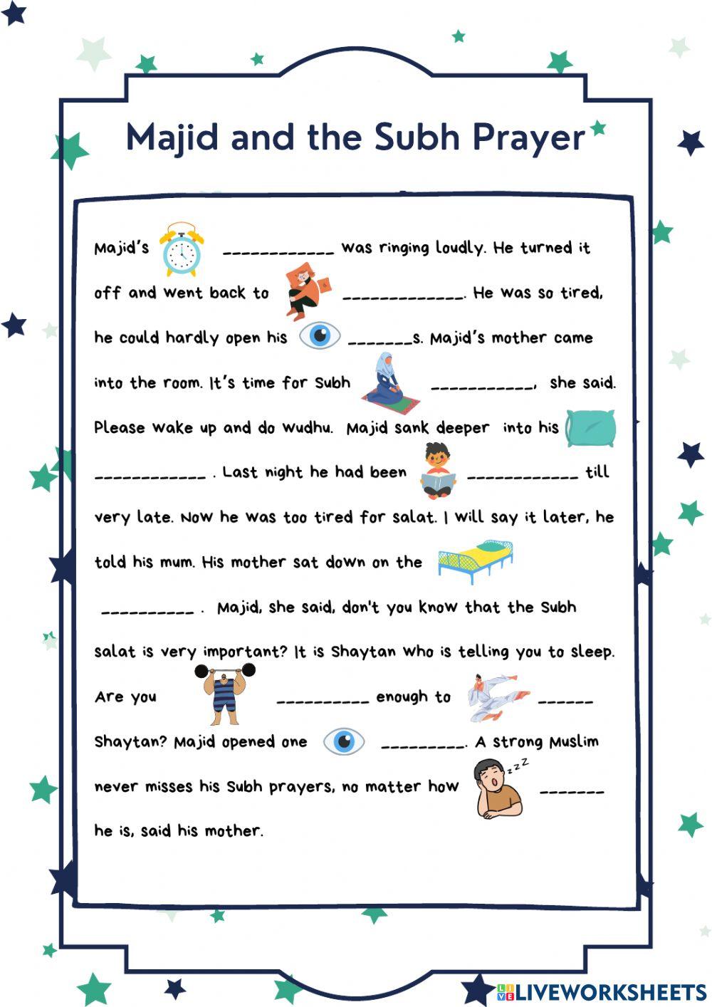 Majid and the S… | Free Interactive Worksheets | 1289764