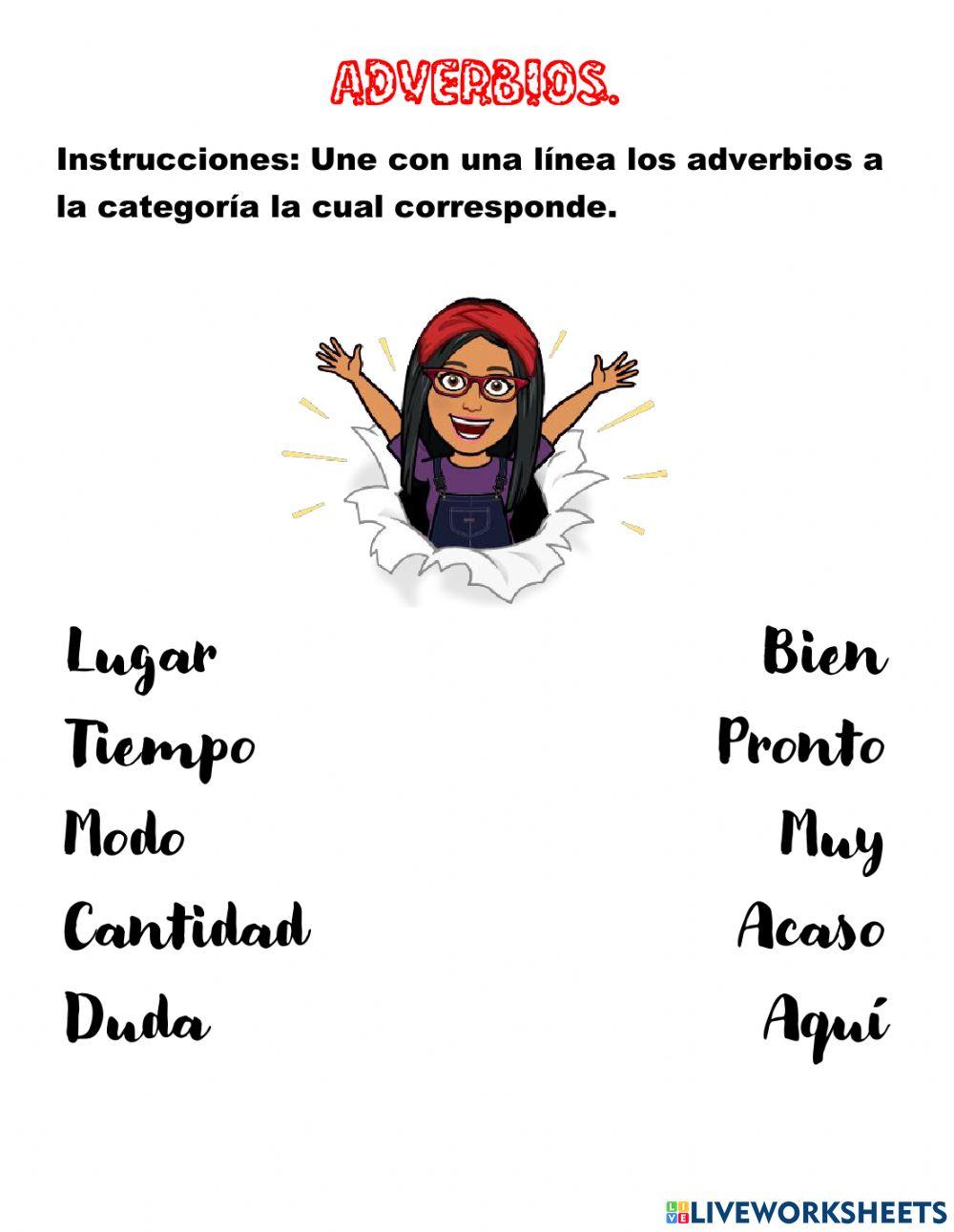Adverbios | Paola0903 | Live Worksheets