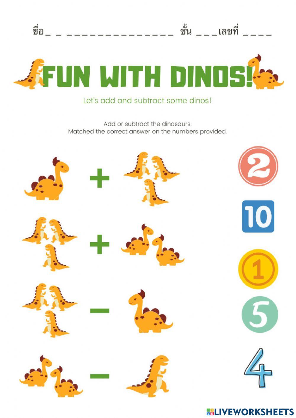 Addition and Subtraction online exercise for Grade 2 | Live Worksheets
