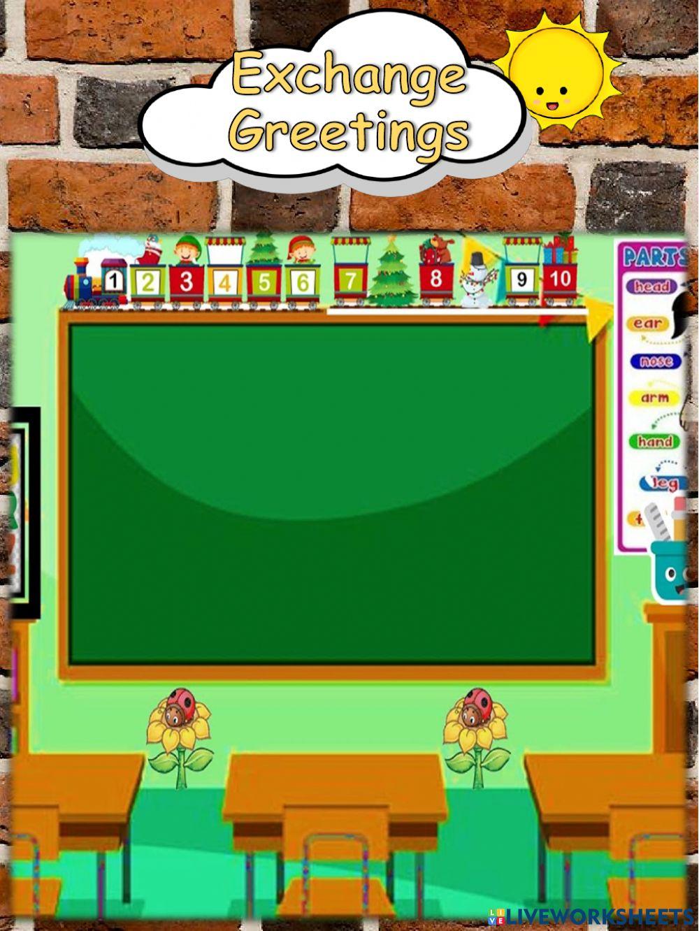 Exchange Greeti… | Free Interactive Worksheets | 1291919