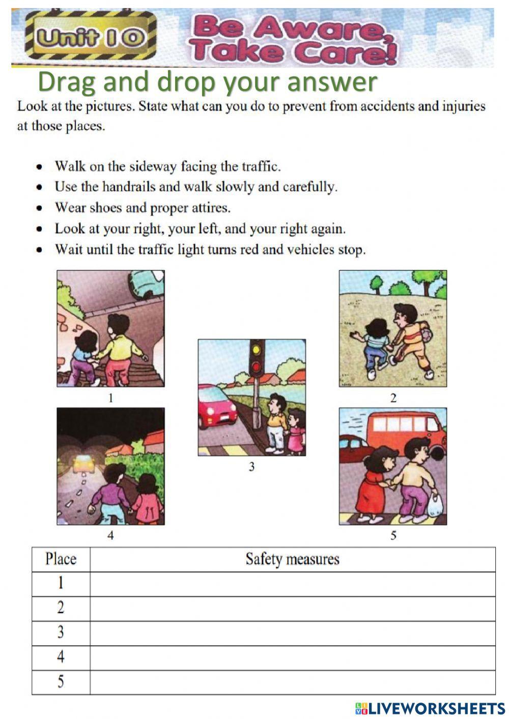 Be Aware, Take Care 1292039 | DJ1972 | LiveWorksheets